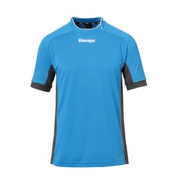 T-Shirt Kempa "Shirt PRIME TRIKOT Kids", M&auml;dchen, Gr. 128, blau (Kempablau, anthra), Obermaterial: 100% Polyester PES., Shirts T-Shirt