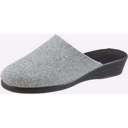 Pantoffel Casual Looks, Damen, Gr. 38, grau, Filz, Schuhe