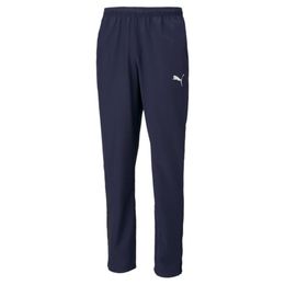 Trainingshose Puma "TEAMRISE SIDELINE PANTS", Herren, Gr. M, N-Gr, peacoat, Puma wei&szlig;, Obermaterial: 100% Polyester, unifarben, regular fit normal, Hosen Trainingshose, Regular Fit, f&uuml;r Fu&szlig;ball, sportlicher Stil, mit Rei&szlig;verschluss