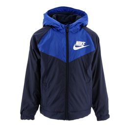 Windbreaker Nike Sportswear "NKN NSW FLEECE LLINED WINDBRKR", M&auml;dchen, Gr. 4, midnight navy, Obermaterial: 100% Polyester, elastischer Bund, Jacken Windbreaker
