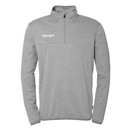 Trainingspullover Kempa "1/4 ZIP TOP 1/4 Zip Top Kids", M&auml;dchen, Gr. 116, schwarz grau melange, Obermaterial: 100% Polyester Pol. recyc.., Pullover