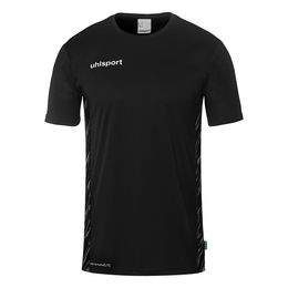 Trainingsshirt Uhlsport "Trainings-T-Shirt Progressive 28 Poly Kids", M&auml;dchen, Gr. 116, schwarz, Obermaterial: 100% Polyester Pol. recyc.., Shirts