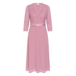 Midikleid Kaffe "Kleid KAlacy", Damen, Gr. L, N-Gr, rosa (polignac), Obermaterial: 90% Polyamid PA. 10% Elasthan EL., Kleider Midikleid
