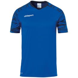 Trainingsshirt Uhlsport "Trainings-T-Shirt GOAL 25 TRIKOT Kids", M&auml;dchen, Gr. 116, azurblau, marine, Obermaterial: 100% Polyester Pol. recyc.., Shirts