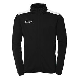 Trainingsjacke Kempa "Trainingsjacke Emotion 27 Poly Jacke Kids", M&auml;dchen, Gr. 116, schwarz, wei&szlig;, Obermaterial: 100% Polyester Pol. recyc.., Jacken Trainingsjacke