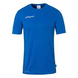 Trainingsshirt Uhlsport "Trainings-T-Shirt Progressive 28 Poly Kids", M&auml;dchen, Gr. 116, blau (azurblau), Obermaterial: 100% Polyester Pol. recyc.., Shirts