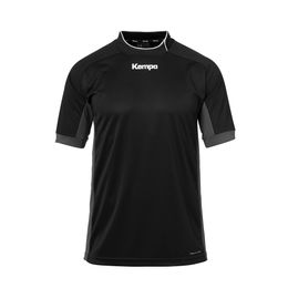T-Shirt Kempa "Shirt PRIME TRIKOT Kids", M&auml;dchen, Gr. 128, schwarz (schwarz, anthra), Obermaterial: 100% Polyester PES., Shirts T-Shirt