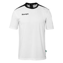 Trainingsshirt Kempa "Trainings-T-Shirt Emotion 27 Kids", M&auml;dchen, Gr. 116, wei&szlig; (wei&szlig;, schwarz), Obermaterial: 100% Polyester Pol. recyc.., Shirts