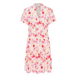 Midikleid Saint Tropez "Kleid EdaSZ", Damen, Gr. S, N-Gr, bunt (multi soft flores), Obermaterial: 100% Viskose LENZING ECOVERO CV LenzEcov., Kleider Midikleid