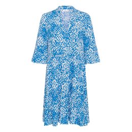 Midikleid Saint Tropez "Kleid EdaSZ", Damen, Gr. M, N-Gr, blau (campanula soft zigzag), Obermaterial: 100% Viskose LENZING ECOVERO CV LenzEcov., Kleider Midikleid