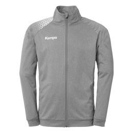 Trainingsjacke Kempa "Trainingsjacke Ambition 28 Poly", Herren, Gr. XXL, grau (schwarz grau melange, wei&szlig;), Obermaterial: 100% Polyester Pol. recyc.., Jacken Trainingsjacke