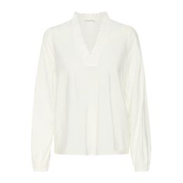 Langarmbluse Kaffe "Langarm-Bluse KAsanni", Damen, Gr. 38, chalk, Obermaterial: 85% Viskose CV. 15% Nylon NY., Blusen
