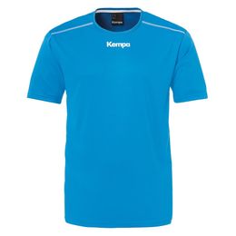 T-Shirt Kempa "Shirt POLY Kids", M&auml;dchen, Gr. 116, Kempablau, Obermaterial: 100% Polyester Pol. recyc.., Shirts T-Shirt