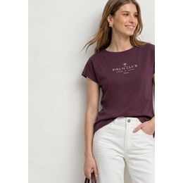 Shirttop Street One, Damen, Gr. 34, rustic rouge, Jersey, Obermaterial: 100% Baumwolle, bedruckt, normal h&uuml;ftbedeckend, Rundhals, abgesteppte Kante, Tops Shirttop, Sommertop mit Wording