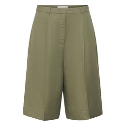 Shorts Soaked in Luxury "Shorts SLRagna", Damen, Gr. M, N-Gr, gr&uuml;n (dusky gr&uuml;n), Obermaterial: 55% Leinen LI. 45% Baumwolle CO., Hosen Shorts