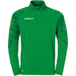 Trainingspullover Uhlsport "1/4 ZIP TOP GOAL 25 1/4 ZIP TOP", Herren, Gr. L, gr&uuml;n, lagune, Obermaterial: 88% Polyester Pol. recyc.. 12% Elasthan EL., Pullover