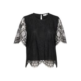 Kurzarmbluse Saint Tropez "Kurzarm-Bluse ZalviaSZ", Damen, Gr. S, schwarz, Obermaterial: 100% Polyamid PA., Blusen