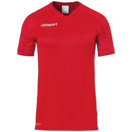 Trainingsshirt Uhlsport "Trainings-T-Shirt GOAL 25 TRIKOT Kids", M&auml;dchen, Gr. 116, rot, wei&szlig;, Obermaterial: 100% Polyester Pol. recyc.., Shirts