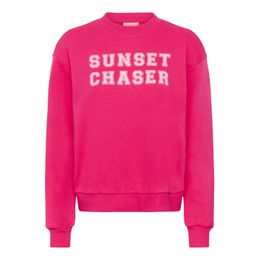 Strickpullover Kaffe "Sweatshirt KAlilje", Damen, Gr. L, lila (beetroot lila), Obermaterial: 65% Baumwolle CO. 35% Polyester PES., Pullover Strickpullover