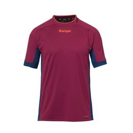 T-Shirt Kempa "Shirt PRIME TRIKOT Kids", M&auml;dchen, Gr. 128, lila (deep blau, deep rot), Obermaterial: 100% Polyester PES., Shirts T-Shirt