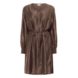 Midikleid Kaffe "Kleid KArizz", Damen, Gr. 38, N-Gr, braun (morel), Obermaterial: 70% Viskose CV. 30% Polyester PES., Kleider Midikleid