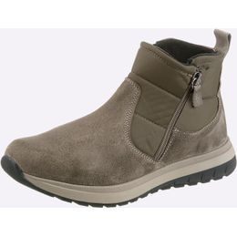 Stiefelette Casual Looks, Damen, Gr. 36, sesam, Textil, Veloursleder, Schuhe Stiefelette