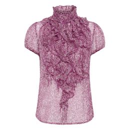 Langarmhemd Saint Tropez "Langarm - Hemd LiljaSZ", Damen, Gr. L, N-Gr, lila (raspberry rose camouflage), Obermaterial: 100% Polyester PES., Hemden