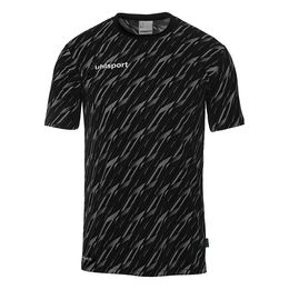 Trainingsshirt Uhlsport "Trainings-T-Shirt Progressive 28 Kids", M&auml;dchen, Gr. 116, schwarz-wei&szlig; (schwarz), Obermaterial: 100% Polyester Pol. recyc.., Shirts