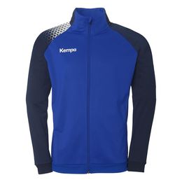 Trainingsjacke Kempa "Trainingsjacke Ambition 28 Poly Kids", M&auml;dchen, Gr. 116, royal, marine, Obermaterial: 100% Polyester Pol. recyc.., Jacken Trainingsjacke