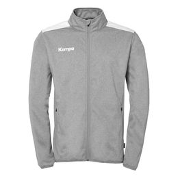 Trainingsjacke Kempa "Trainingsjacke Emotion 27 Poly Jacke", Herren, Gr. XXL, schwarz grau melange, wei&szlig;, Obermaterial: 100% Polyester Pol. recyc.., Jacken Trainingsjacke
