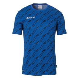 Trainingsshirt Uhlsport "Trainings-T-Shirt Progressive 28 Kids", M&auml;dchen, Gr. 116, blau (azurblau), Obermaterial: 100% Polyester Pol. recyc.., Shirts