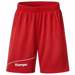 Shorts Kempa "Shorts REVERSIBLE", Herren, Gr. L, US, rot, wei&szlig;, Obermaterial: 100% Polyester PES., Hosen Shorts