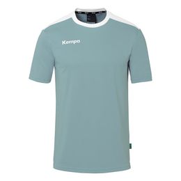 Trainingsshirt Kempa "Trainings-T-Shirt Emotion 27 Kids", M&auml;dchen, Gr. 116, aqua, wei&szlig;, Obermaterial: 100% Polyester Pol. recyc.., Shirts