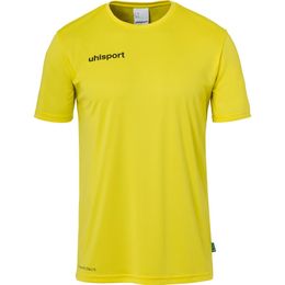 Trainingsshirt Uhlsport "Trainings-T-Shirt Essential Functional Kids", M&auml;dchen, Gr. 164, gelb (limonengelb), Obermaterial: 100% Polyester Pol. recyc.., Shirts