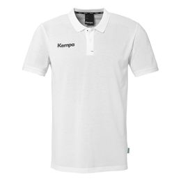 Poloshirt Kempa "POLO SHIRT Prime Kids", M&auml;dchen, Gr. 140, wei&szlig;, Obermaterial: 65% Polyester Pol. recyc.. 35% Baumwolle CO(Bio)., Shirts