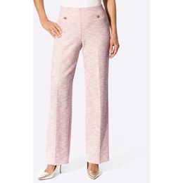 Marlene-Hose Lady, Damen, Gr. 52, Normalgr&ouml;&szlig;en, rosenholz, 79% Polyester, 20% Baumwolle, 1% Elasthan, unifarben, Hosen