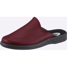 Franken Schuhe Pantoffel FRANKEN-SCHUHE, Herren, Gr. 40, bordeaux, Glattleder, Basic, Schuhe