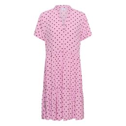 Midikleid Saint Tropez "Kleid EdaSZ", Damen, Gr. M, N-Gr, pink (pink braun dot), Obermaterial: 100% Viskose LENZING ECOVERO CV LenzEcov., Kleider Midikleid