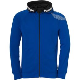 Trainingsjacke Kempa "Kapuzenjacke Core 26 Kids", M&auml;dchen, Gr. 116, royal, Obermaterial: 60% Baumwolle CO. 40% Polyester Pol. recyc.., Jacken Trainingsjacke