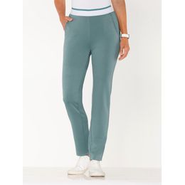 Sweathose Classic Basics, Damen, Gr. 19, Kurzgr&ouml;&szlig;en, jade, 76% Polyester, 20% Viskose, 4% Elasthan, gemustert, mehrfarbig, Hosen Sweathose