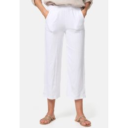 PM SELECTED Damen Leichte Sommer Leinenhose in 7/8 L&auml;nge mit Taschen in Einheitsgr&ouml;&szlig;e PM44