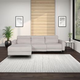 Ecksofa OTTO HOME "LUND, L-Form, 261cm, man. o. elektr. Relaxfunktion (mit USB-A)", creme, B:261cm H:97cm T:179cm, Webstoff 100% Polyester, Sofas, Ecksofa, und Kopfteilverstellung