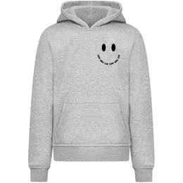 Kapuzensweatshirt Merchcode "Merchcode Kids Good Vibes Club - Basic Hoody", Jungen, Gr. 158/164, erdgrau, 65% Baumwolle, 35% Polyester, bedruckt, Sweatshirts