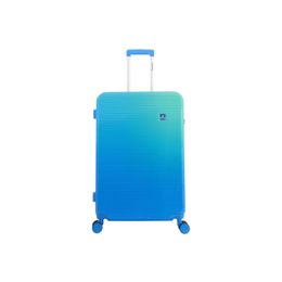 Koffer Saxoline "Twist", Gr. B/H/T: 50cm x 76cm x 30cm, blau, Koffer, aus robustem ABS/PC-Material