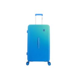 Koffer Saxoline "Twist Trunk", Gr. B/H/T: 46cm x 78cm x 41,5cm, blau, Koffer, aus robustem ABS/PC-Material