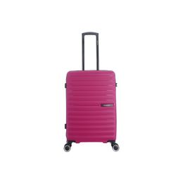 Koffer Saxoline "Fiesta", Gr. B/H/T: 46cm x 67cm x 25cm, pink (fuchsia), Polypropylen, Koffer, aus robustem Polypropylen