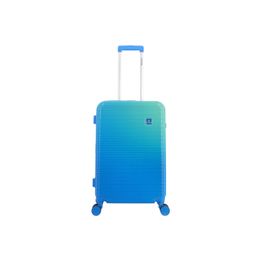 Koffer Saxoline "Twist", Gr. B/H/T: 46cm x 67cm x 27cm, blau, Koffer, aus robustem ABS/PC-Material