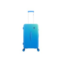 Koffer Saxoline "Twist Trunk", Gr. B/H/T: 41cm x 68cm x 34cm, blau, Koffer, aus robustem ABS/PC-Material