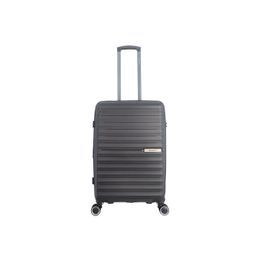 Koffer Saxoline "Resort", Gr. B/H/T: 43cm x 65cm x 26,5cm, grau (anthrazit), Polypropylen, Koffer, aus robustem Polypropylen
