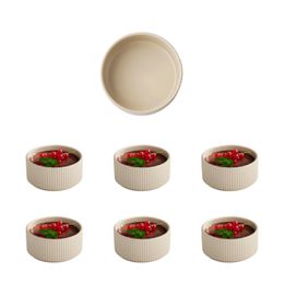 Schale APS "THE GRID", sand, B:12,5cm H:6cm T:12,5cm &Oslash;:12,5cm, Porzellan, Sch&uuml;sseln, Schale, Porzellan, stapelbar